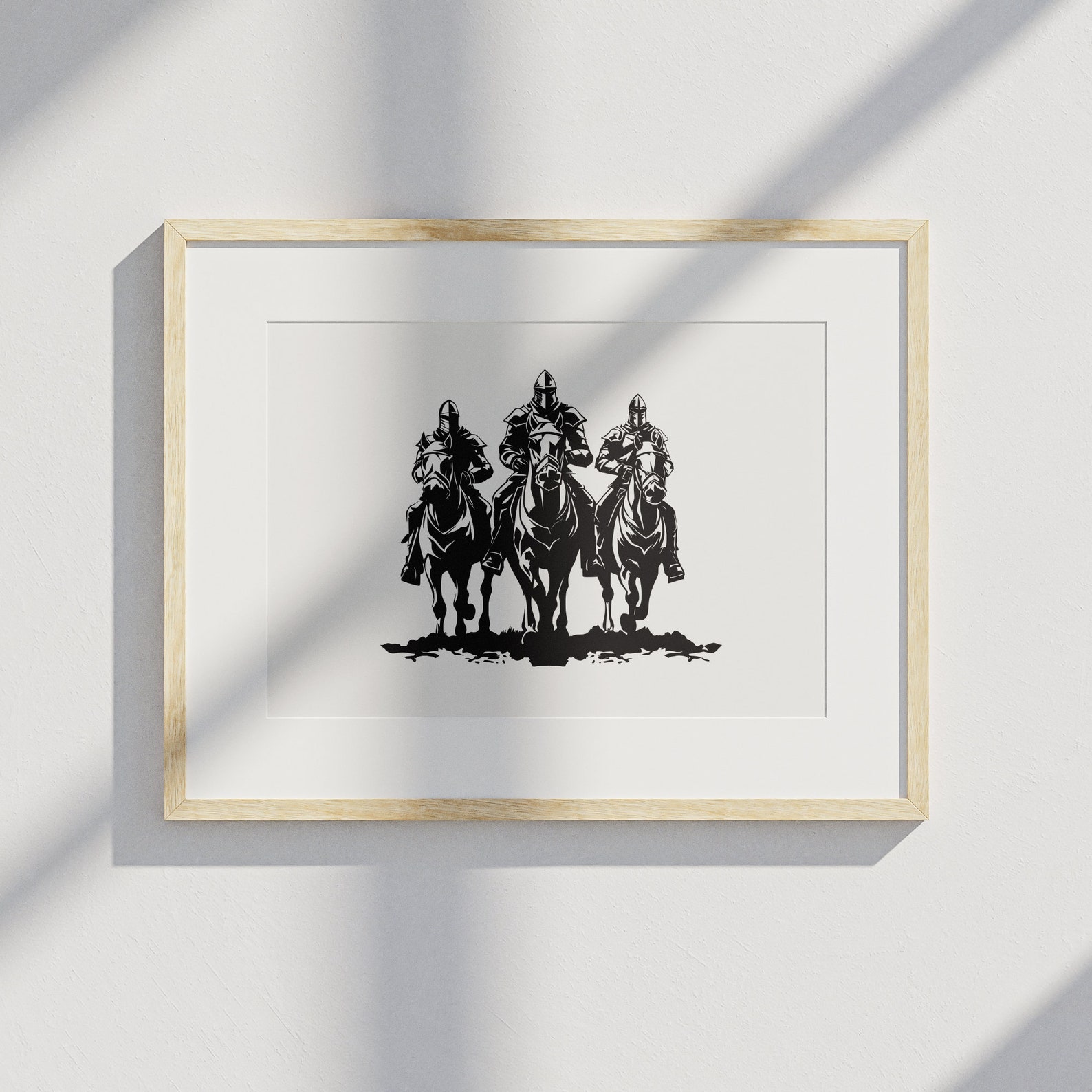 Three Knights SVG - DIY Cut Out Clip Art, Printable PNG, Simple Vector ...