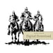 Three Knights SVG - DIY Cut Out Clip Art, Printable PNG, Simple Vector ...