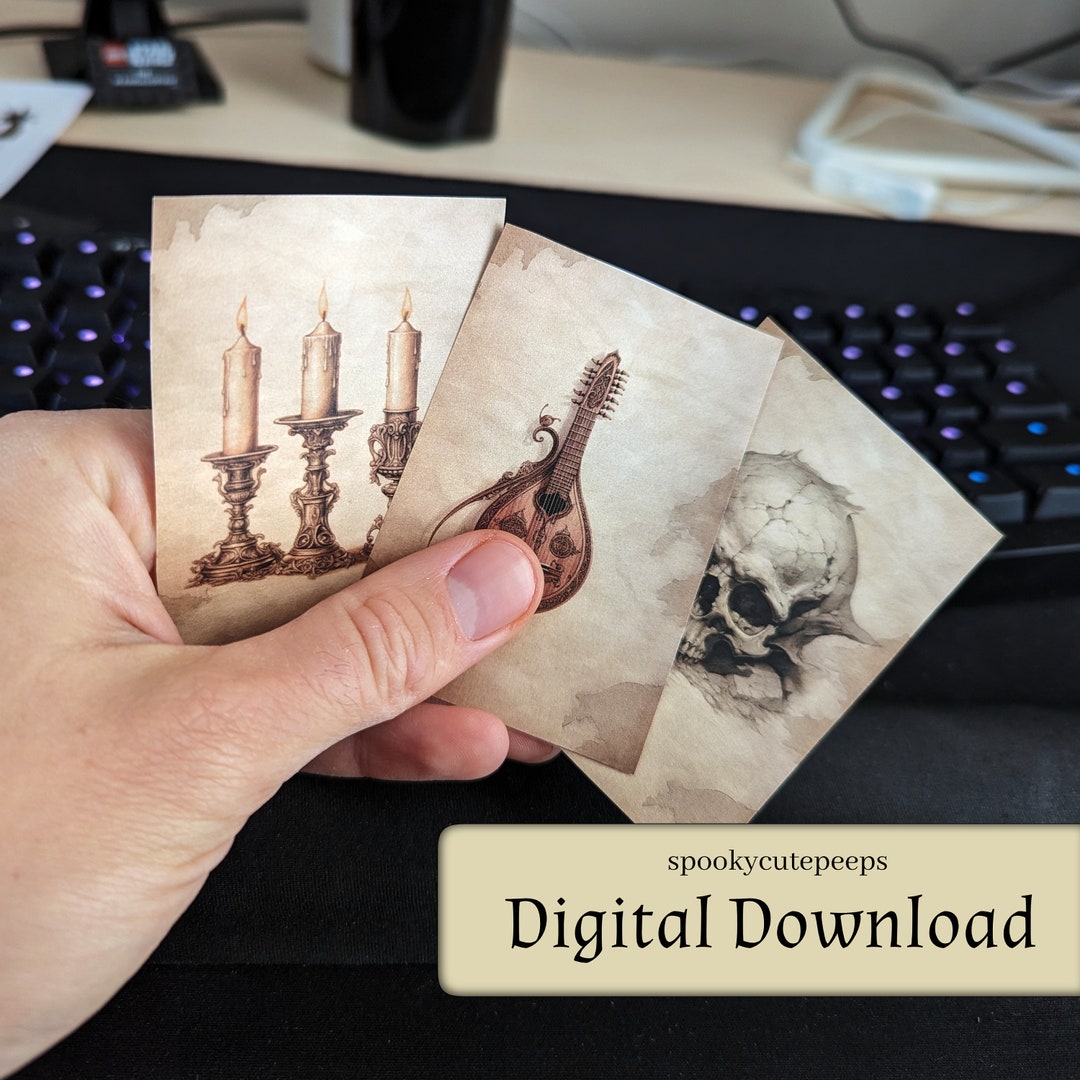 Tabletop Role-playing Game Quest Item Cards, 20 Pack, Printable ...