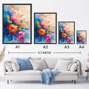 Abstract Painting Printable, Oil Painting Printable, Colorful Wall Art ...