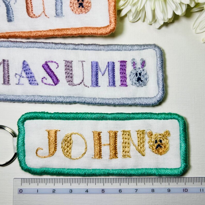 Personalized Name Tag School Bag Tag for Kid Embroidery Name Tag Diaper ...
