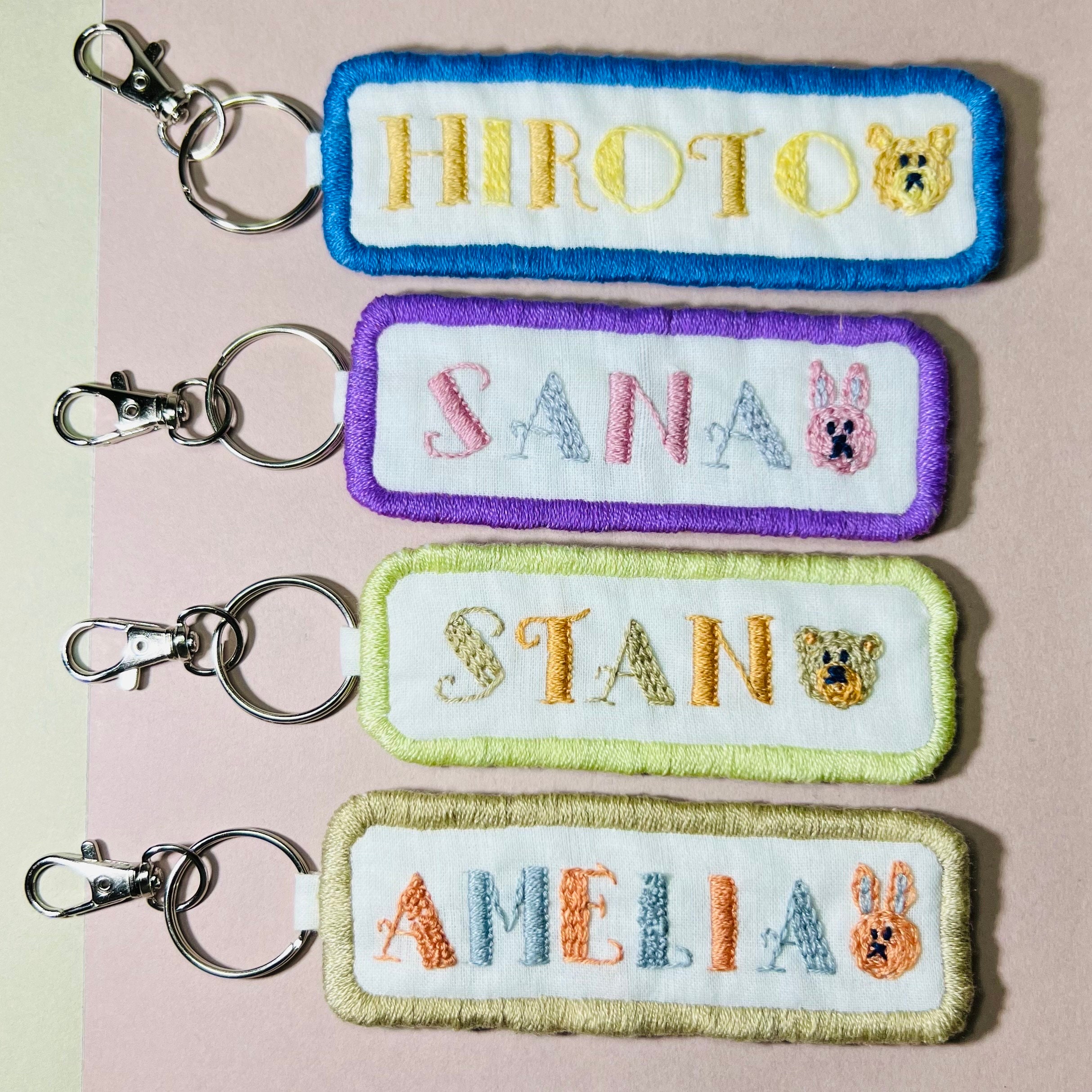 Personalized Name Tag School Bag Tag for Kid Embroidery Name Tag Diaper ...