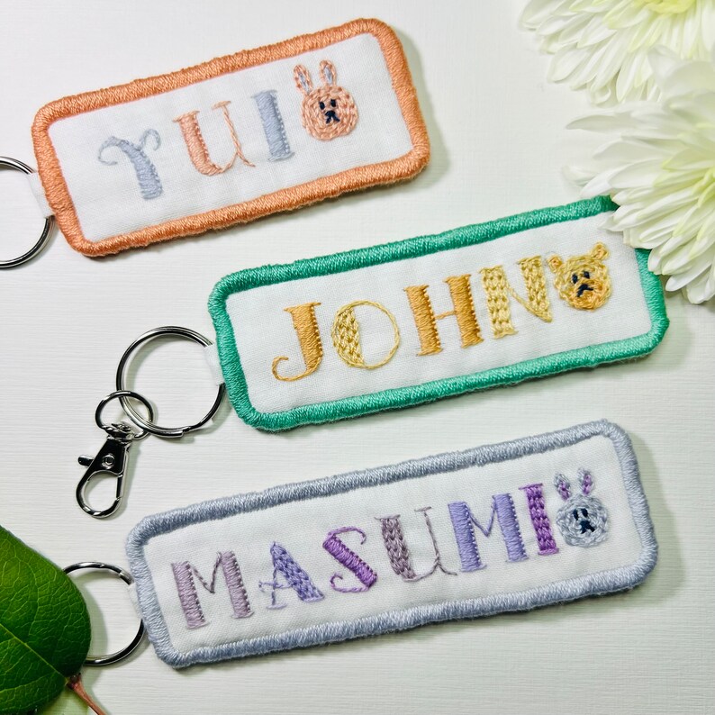 Personalized Name Tag School Bag Tag for Kid Embroidery Name Tag Diaper ...