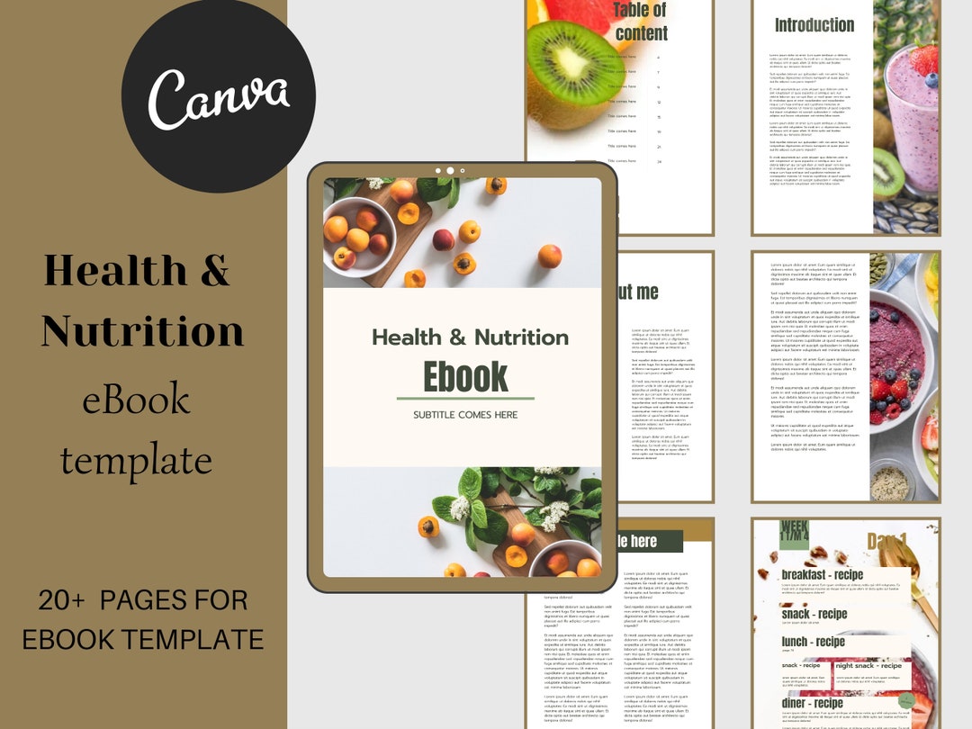 Editable Canva Template Ultimate Nutrition Guid | DFY Content ...