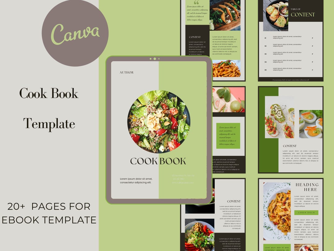 Canva Cook Book Templates | Chef Book Canva | Book of Recipes ...