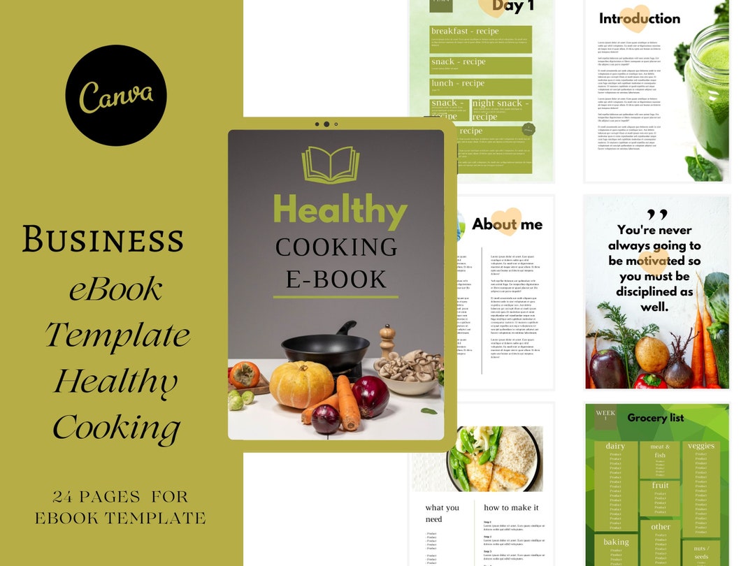 Cookbook Template | Recipe Book Template | Editable Canva Ebook ...