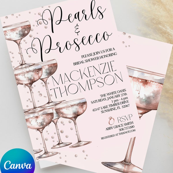 Prosecco and Pearls Theme for Shower - Etsy