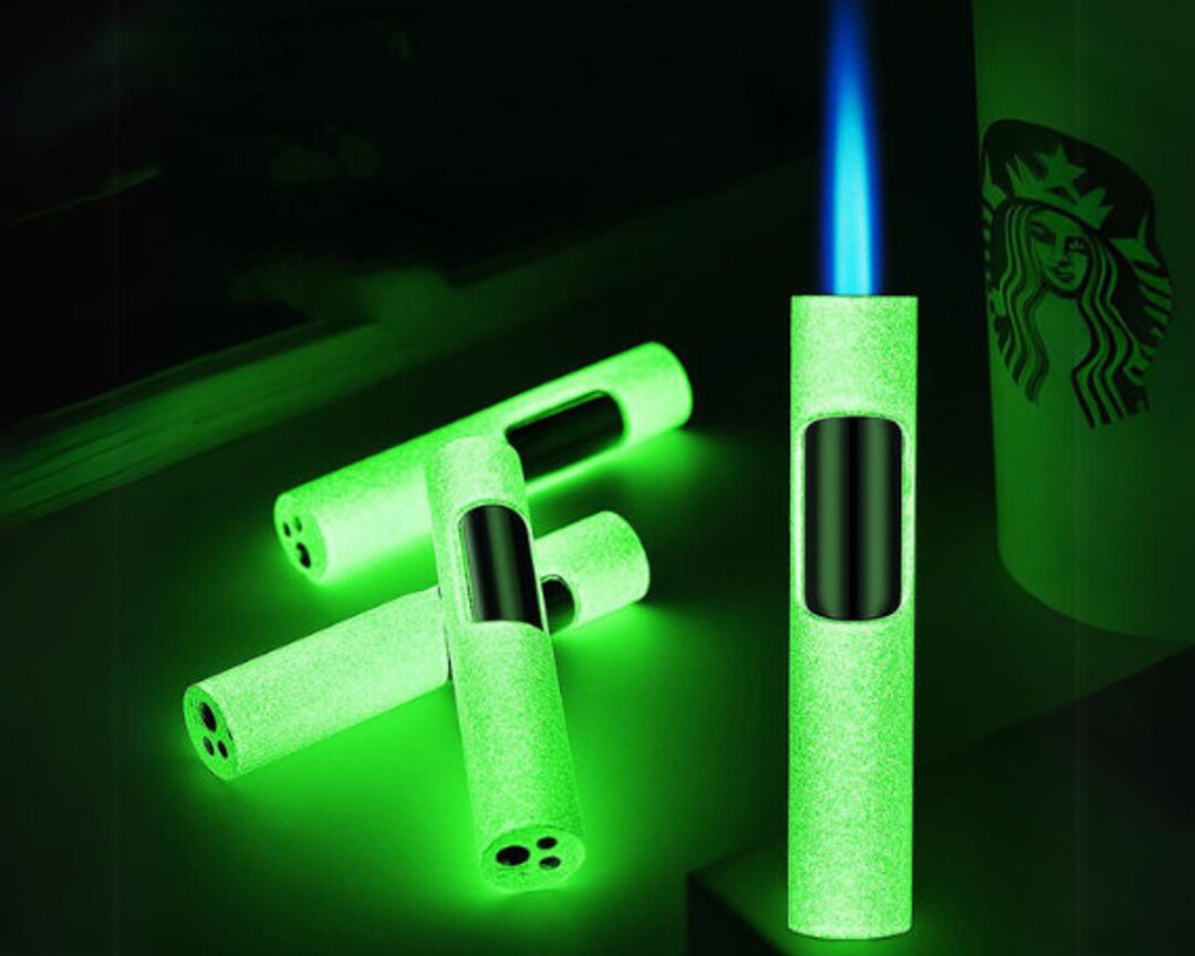Neon Lighter Luminous Dream Cigar Accessories Butane Refill Windproof ...