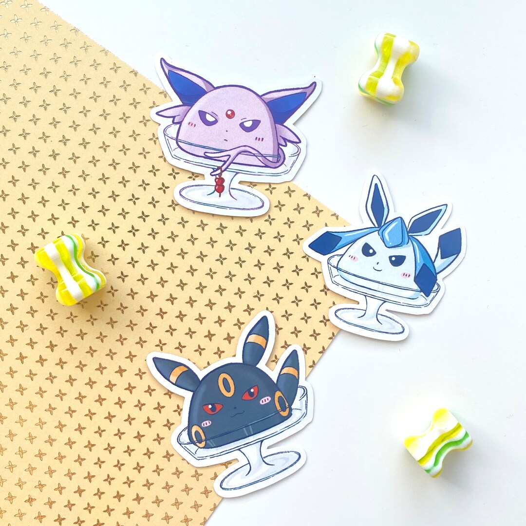 Eeveelution Jello Fanart Vinyl Stickers Waterproof - Etsy
