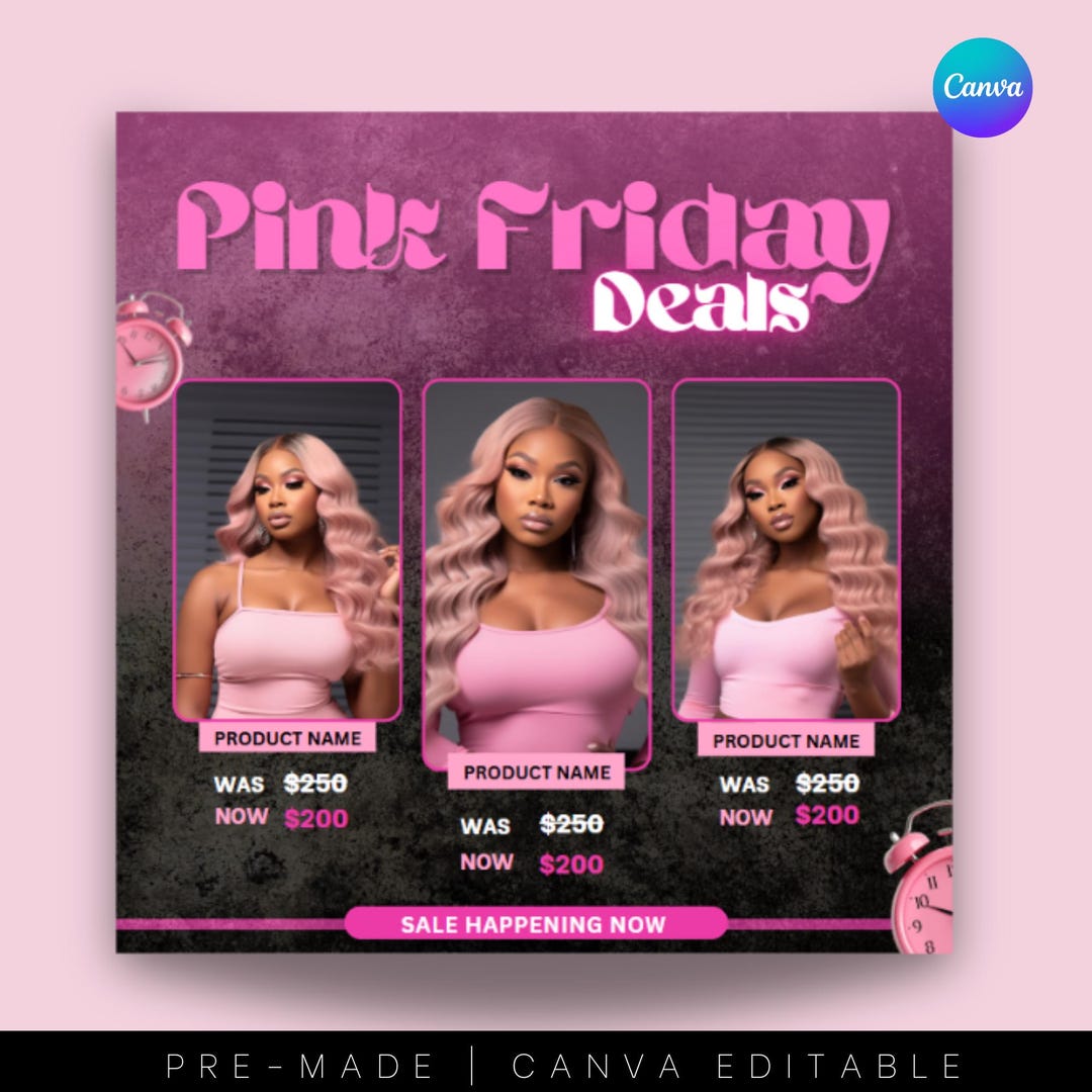 Pink Friday Flyer, Black Friday Flyer, Pink Friday Flyer, Black Friday ...