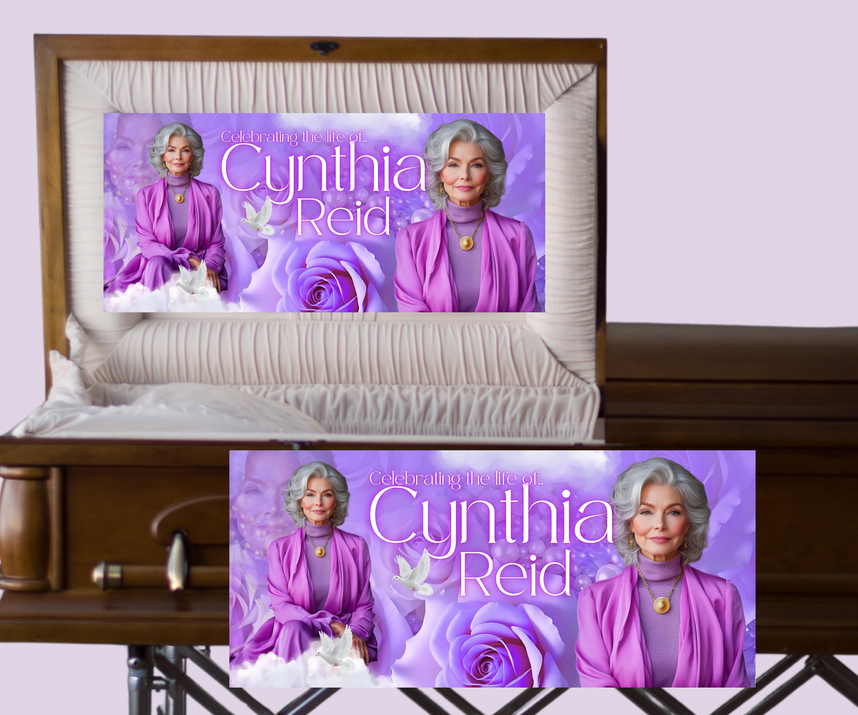 Lavender Memorial Casket Panel Insert Template – 31 X 14 (2 Designs ...
