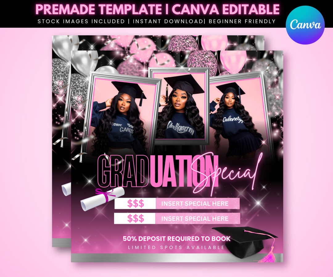 Graduation Flyer Template for Grad Season Flyer Design Graduation ...
