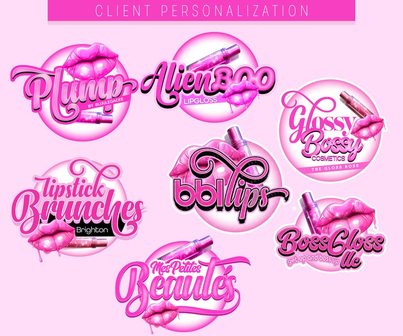 Pre-made Lip Gloss Logo, Lipstick Logo, Beauty Logo, Logo Design ...