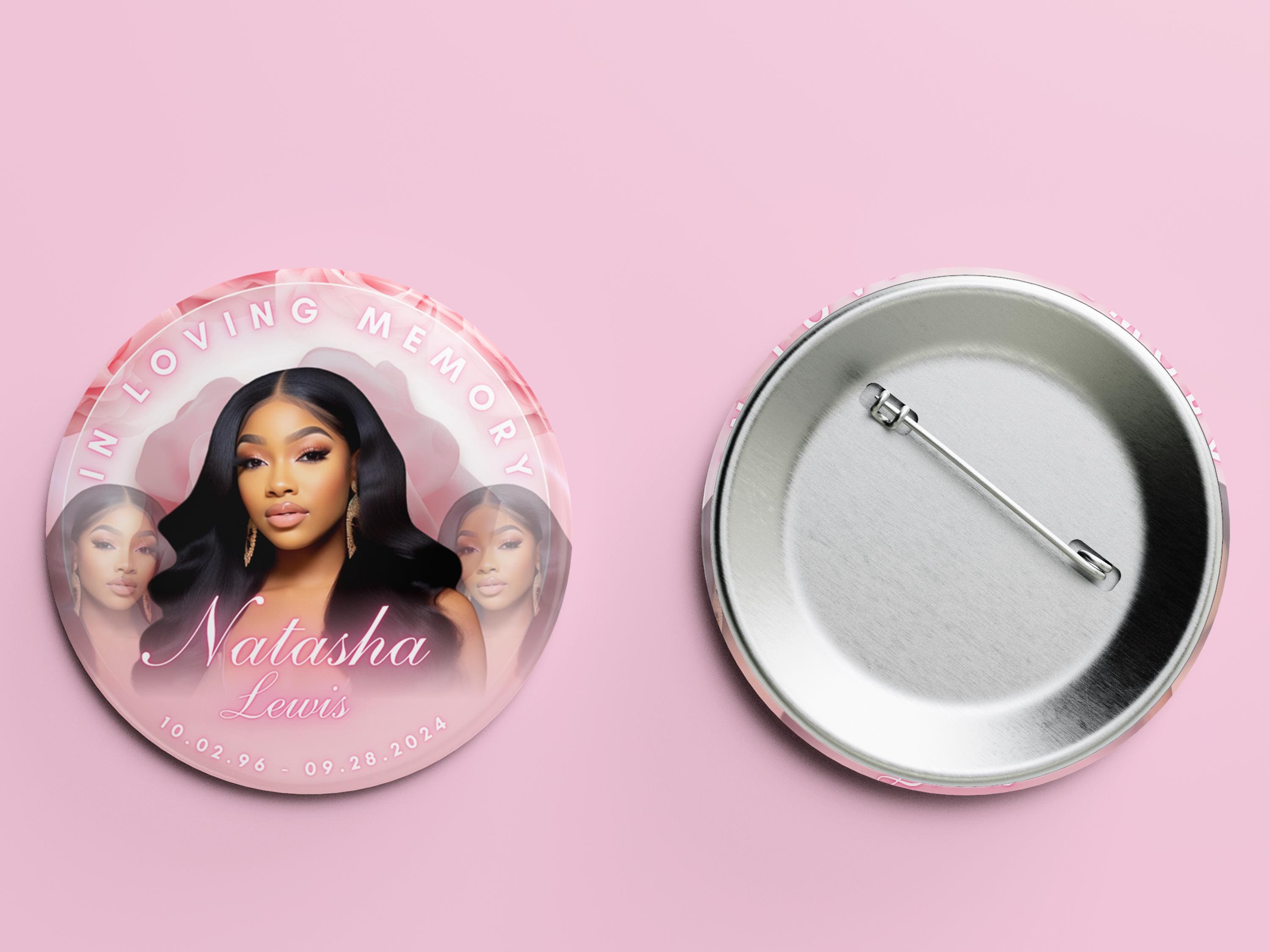 DIY Memorial Pin/button Template| Funeral Pin Design| Funeral Button ...