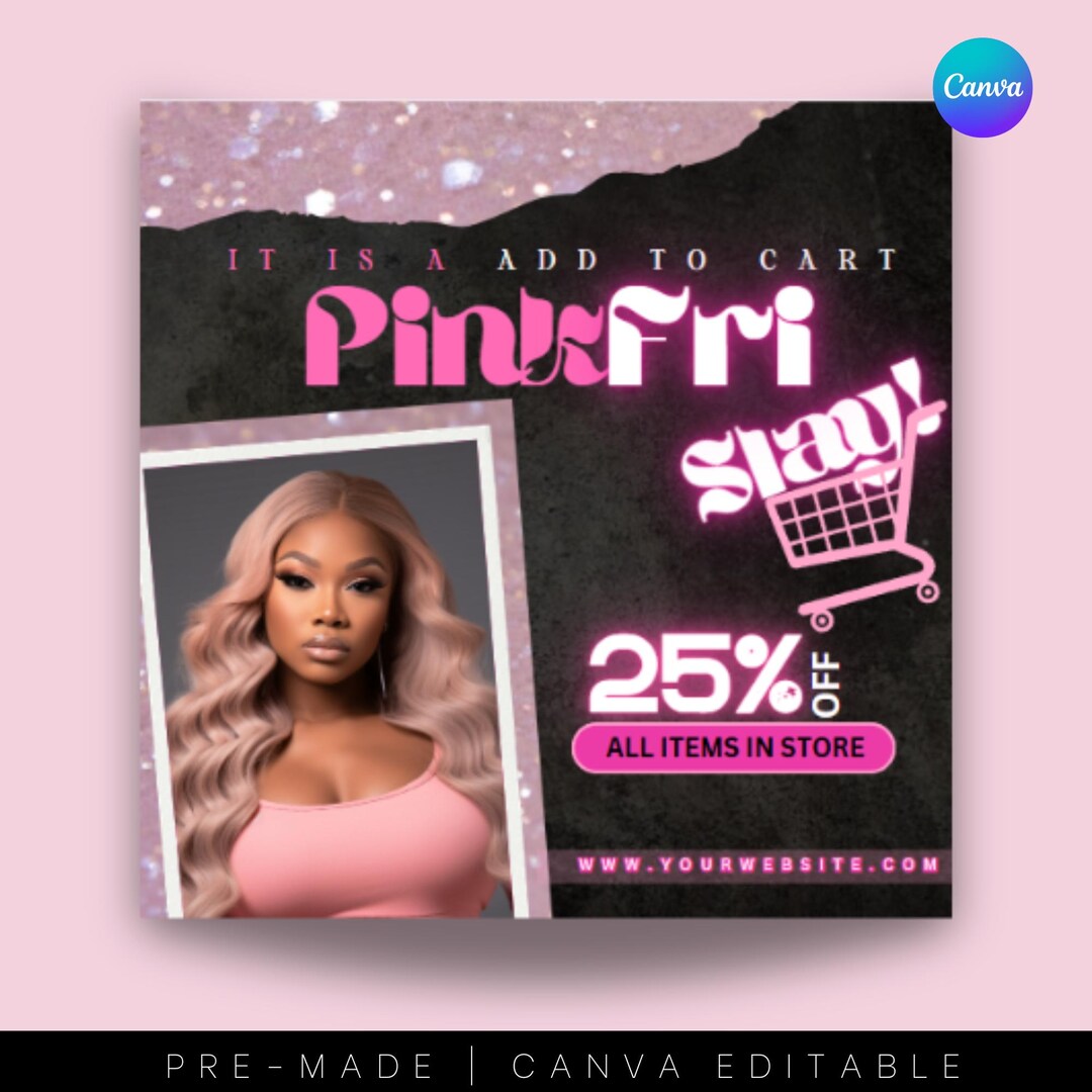 Pink Friday Flyer, Black Friday Flyer, Pink Friday Flyer, Black Friday ...