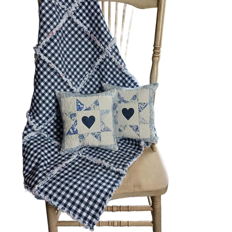 Rag Quilt Pillow - Etsy