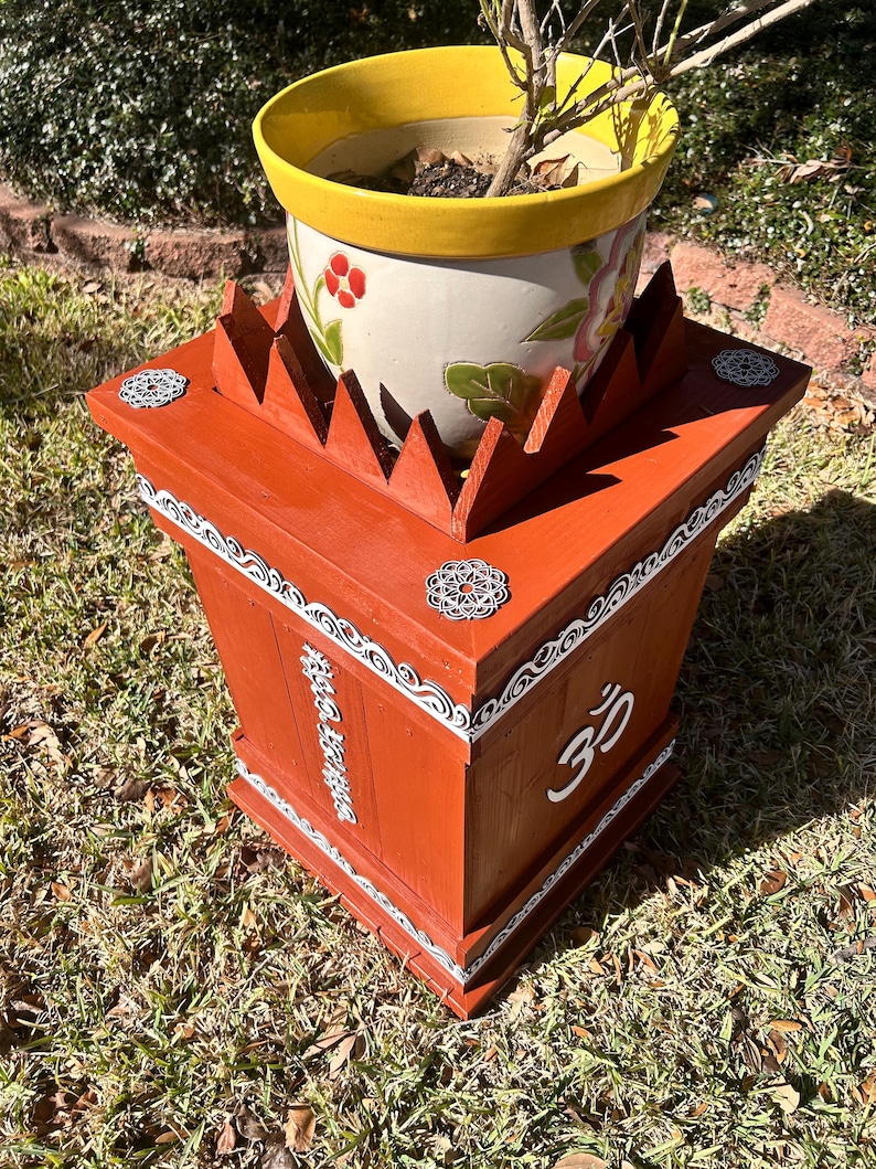 Wooden Tulsi Planter (vrindavan Tulsi Pot) for Growing Holy Basil ...