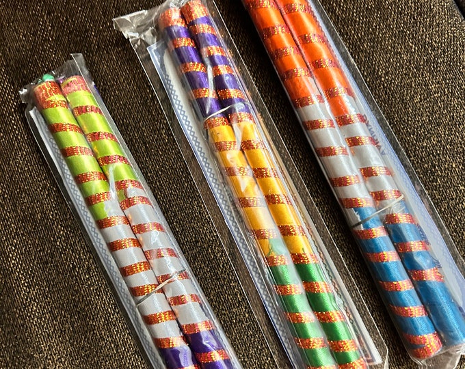 Hand-painted Sankheda Dandiya Sticks | 14 Inch Solid Wood Garba Raas ...