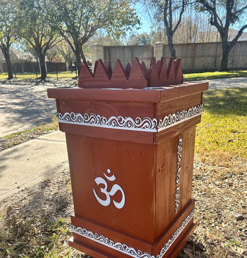 Free Shipping Handcrafted Wooden Tulsi Planter – Vrindavana Holy Basil ...