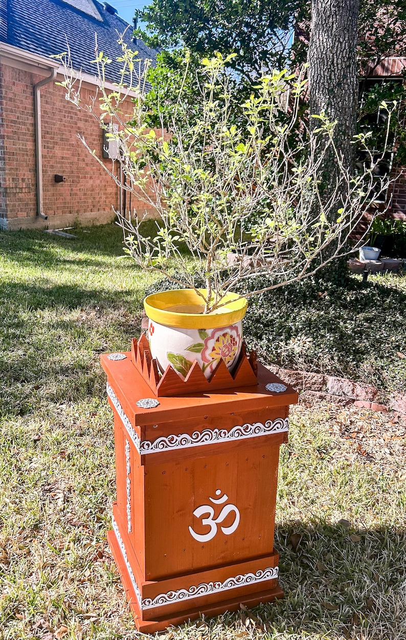 Wooden Tulsi Planter (vrindavan Tulsi Pot) for Growing Holy Basil ...