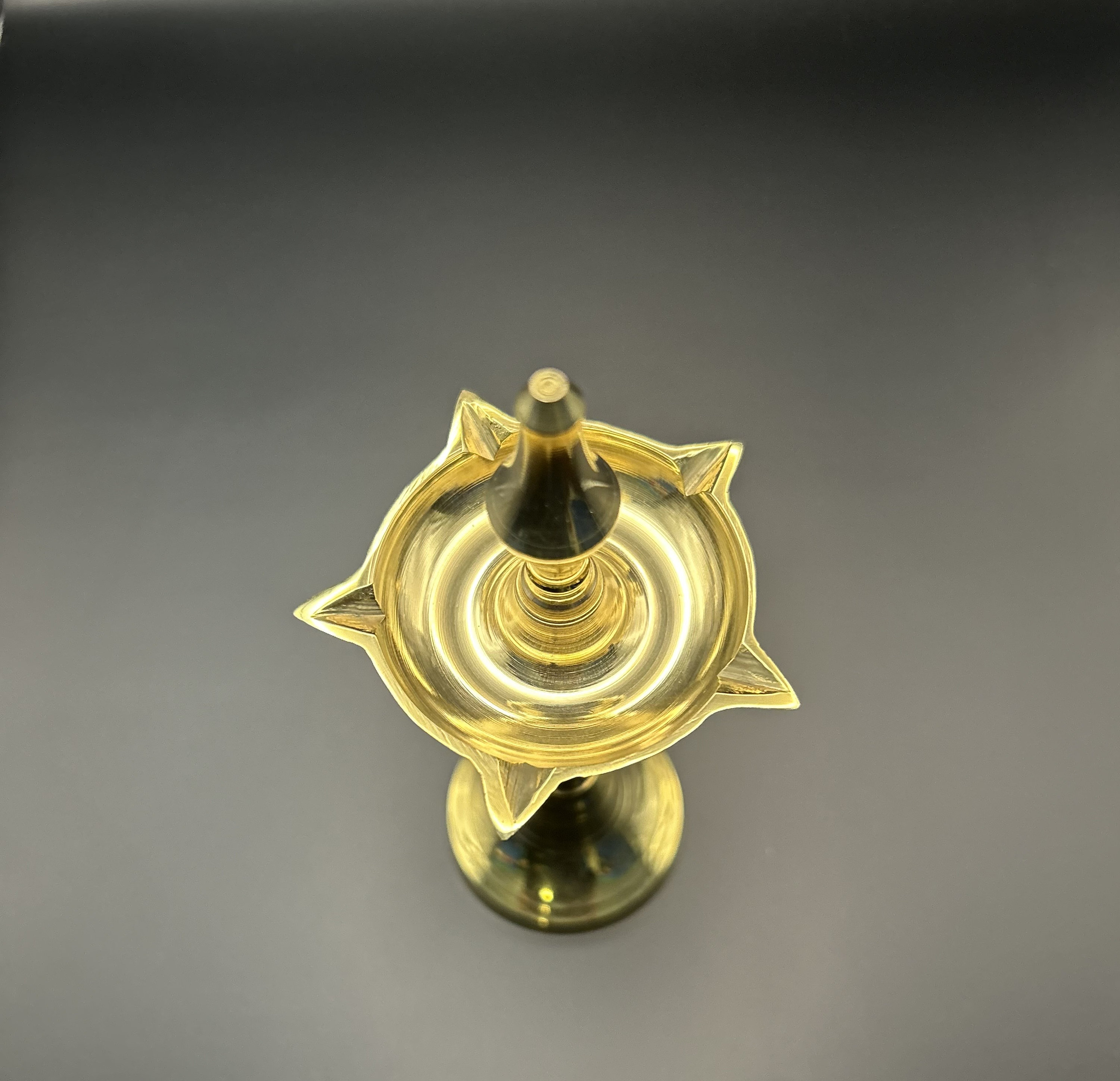 7 Inch Standing Brass Metal Kerala Samai Diwali Deepak for Puja ...