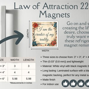 Positive Affirmation Magnet Motivation Inspiration Magnet Reminder ...