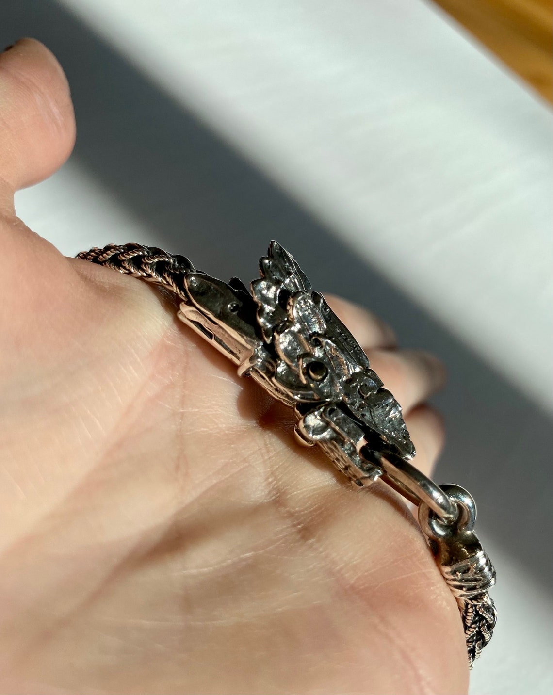 925 Silver Handmade Quetzalcoatl Bracelet - Etsy