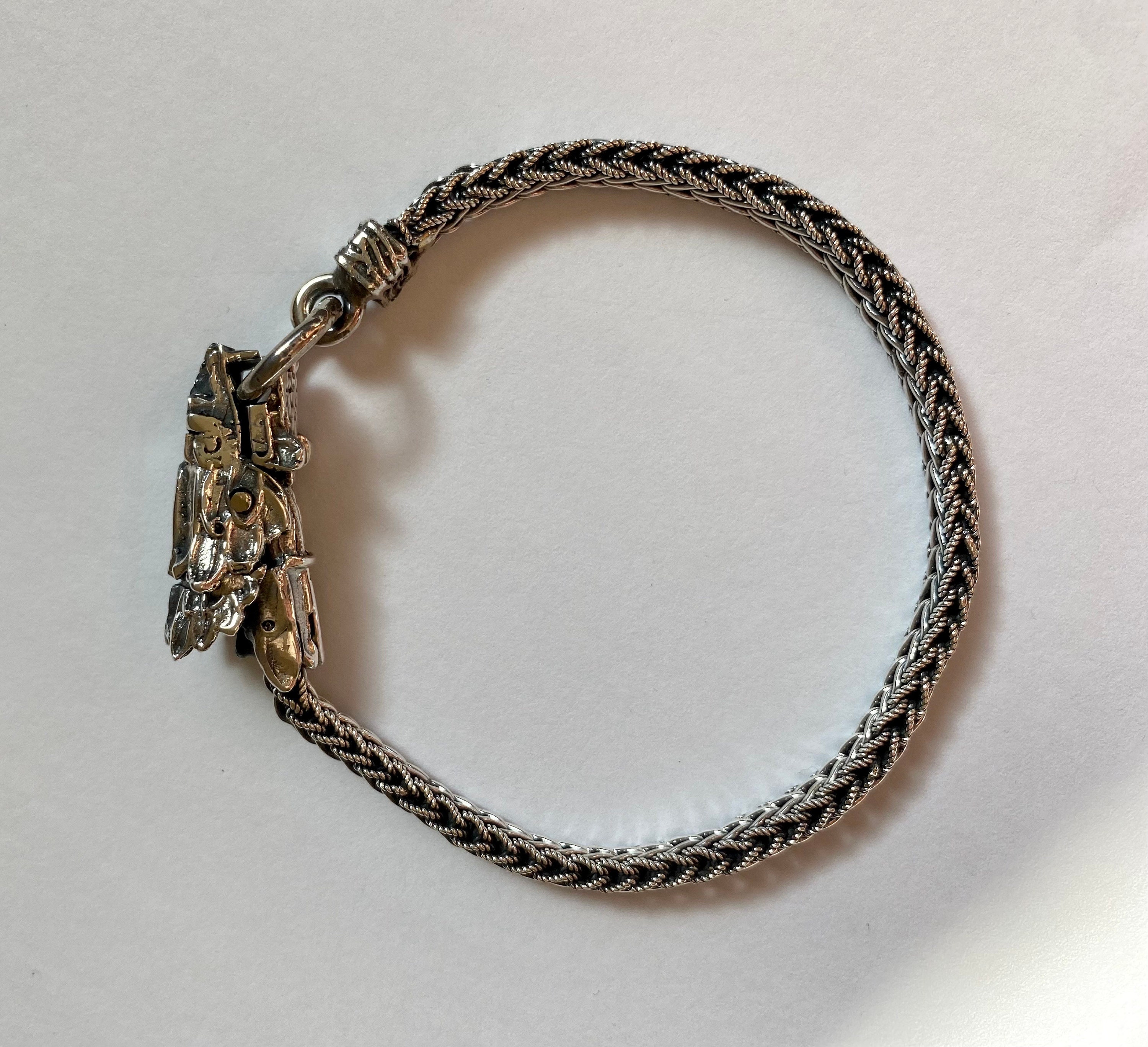 925 Silver Handmade Quetzalcoatl Bracelet - Etsy