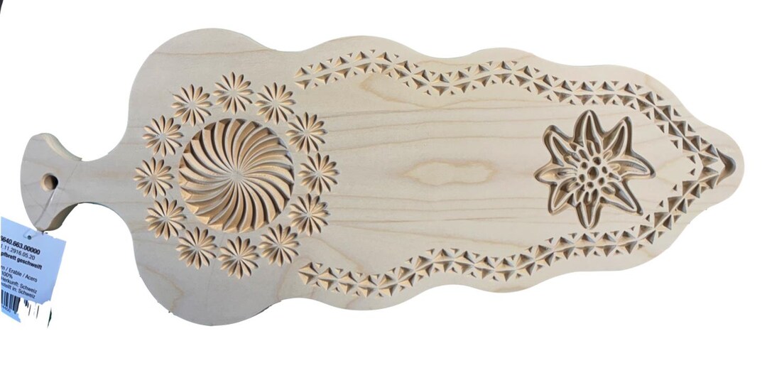 Large, Curved Braiding Board With Edelweiss Design, Made of Mountain ...