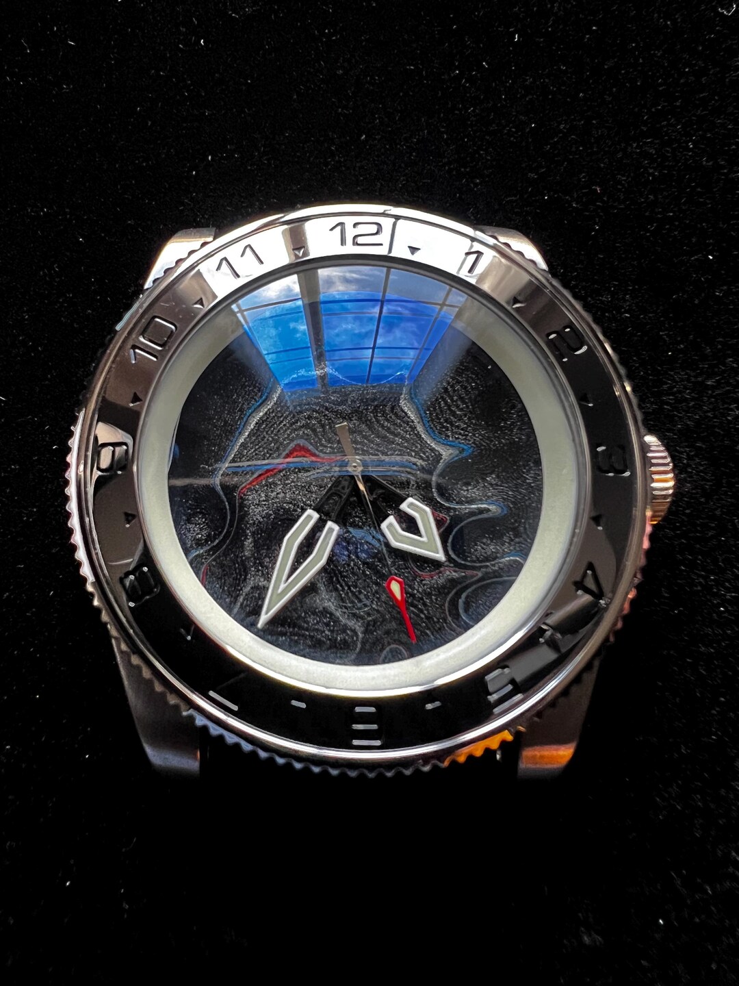 Watch With Fordite Dial, 3d Effect Topography Pattern (NH38 Powered) - Etsy