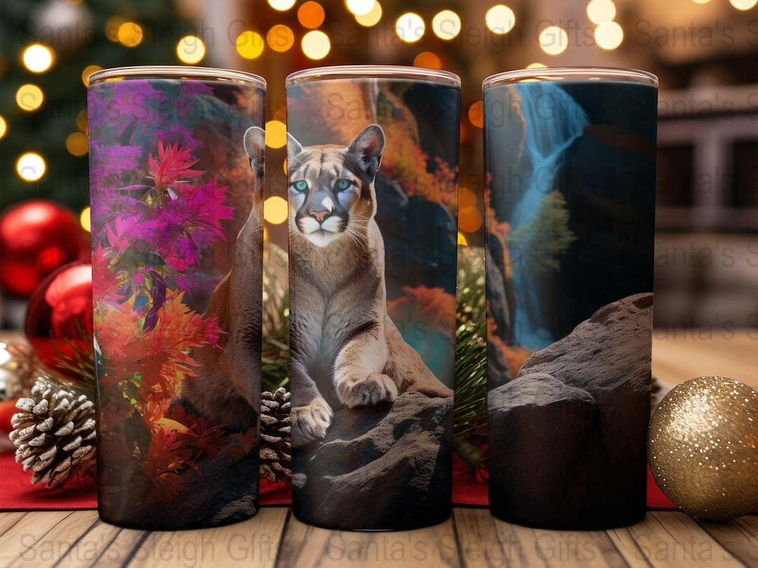 Puma Waterfall 20 Oz Skinny Tumbler Sublimation Design, Straight ...