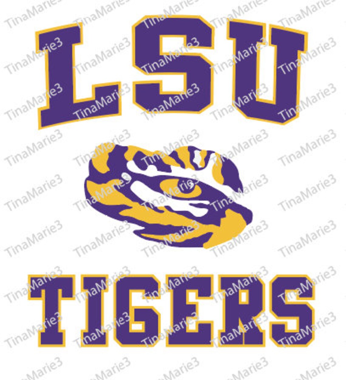 Lsu Tigers With Tiger Eye Svg And Png Etsy