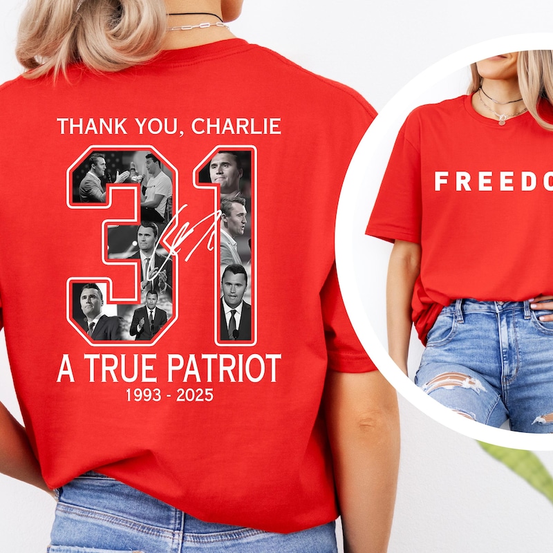 Red Charlie Kirk Shirt - Etsy