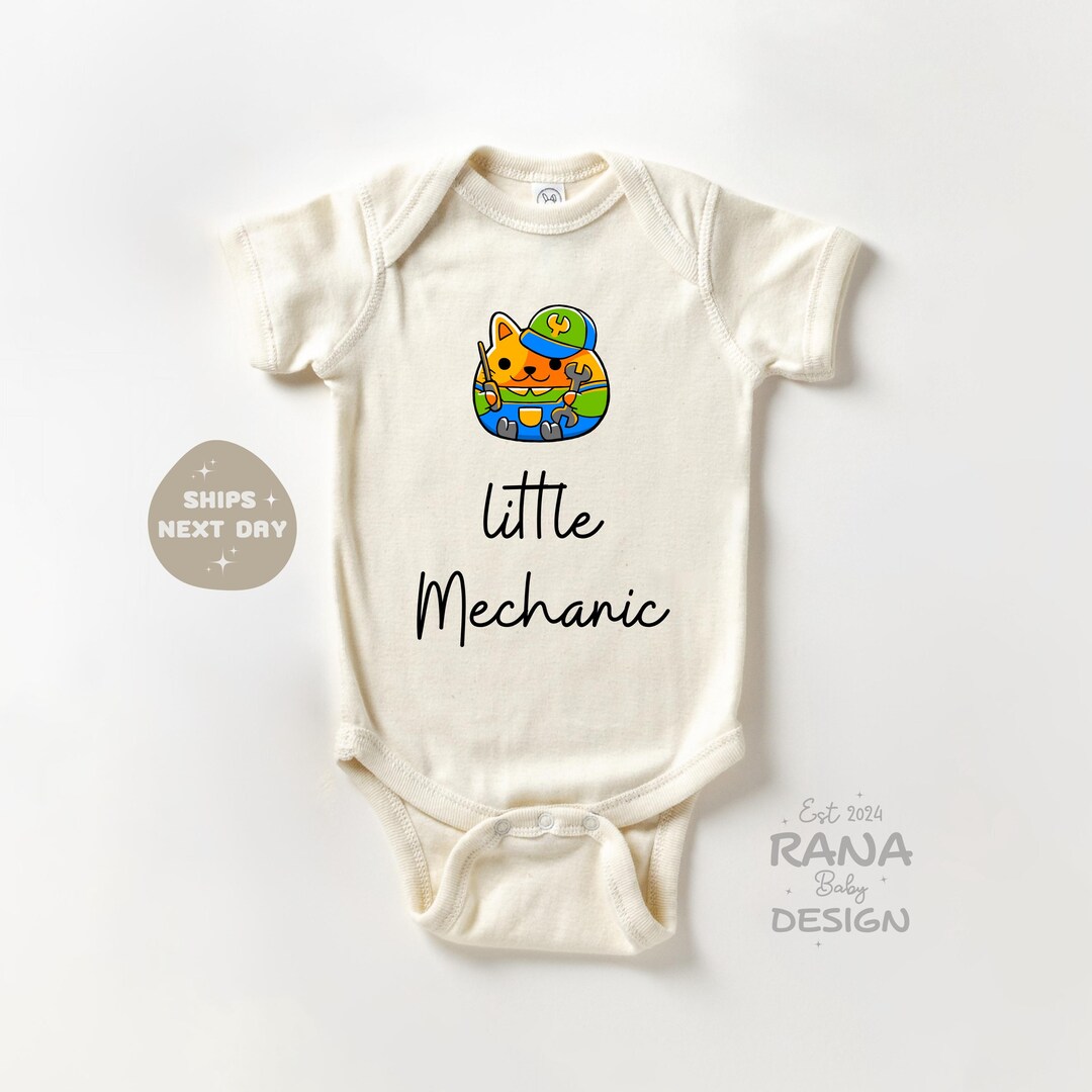 Little Mechanic Onesie®, Baby Shower Gift, Fire Mechanic Baby Bodysuit ...