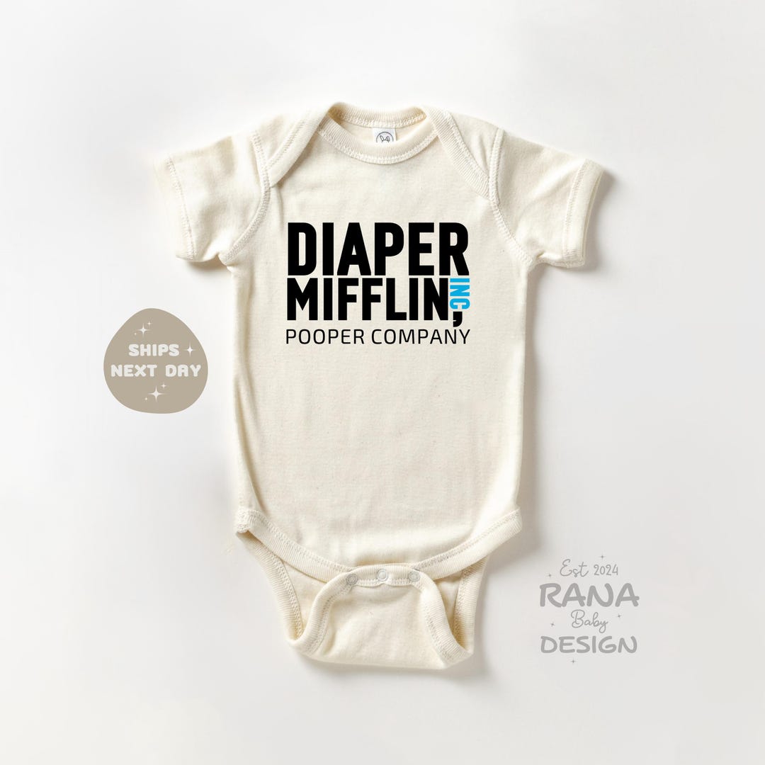 Diaper Mifflin Pooper Company Baby Onesie®, Funny Baby Onesie®, the ...