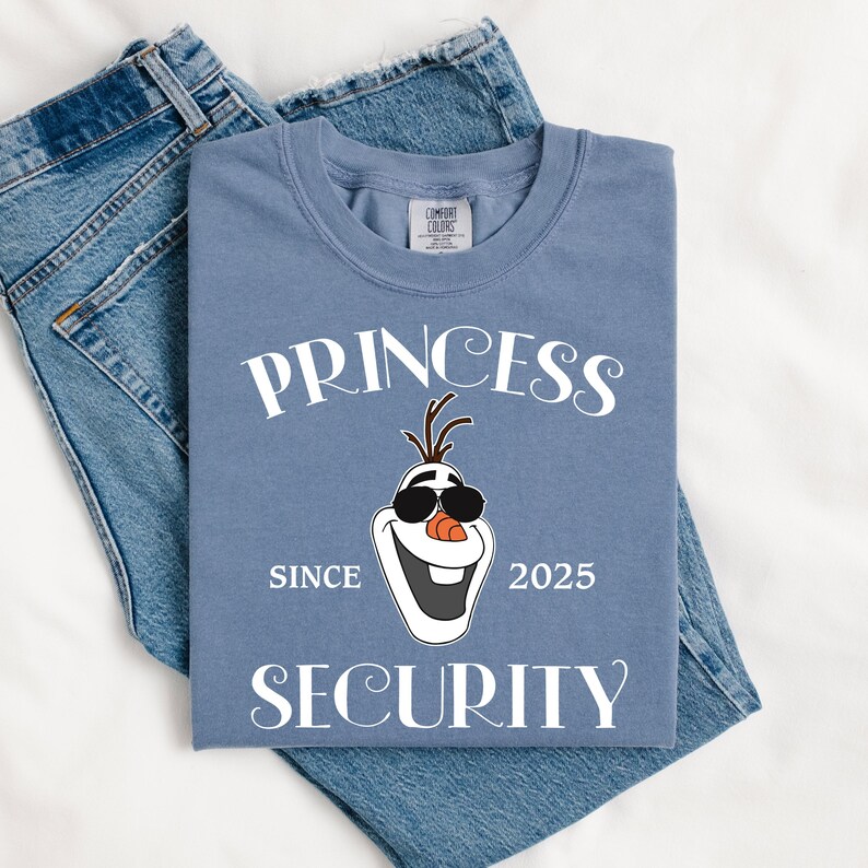 Comfort Colors® Frozen Princess Security T-shirt, Olaf Princess ...