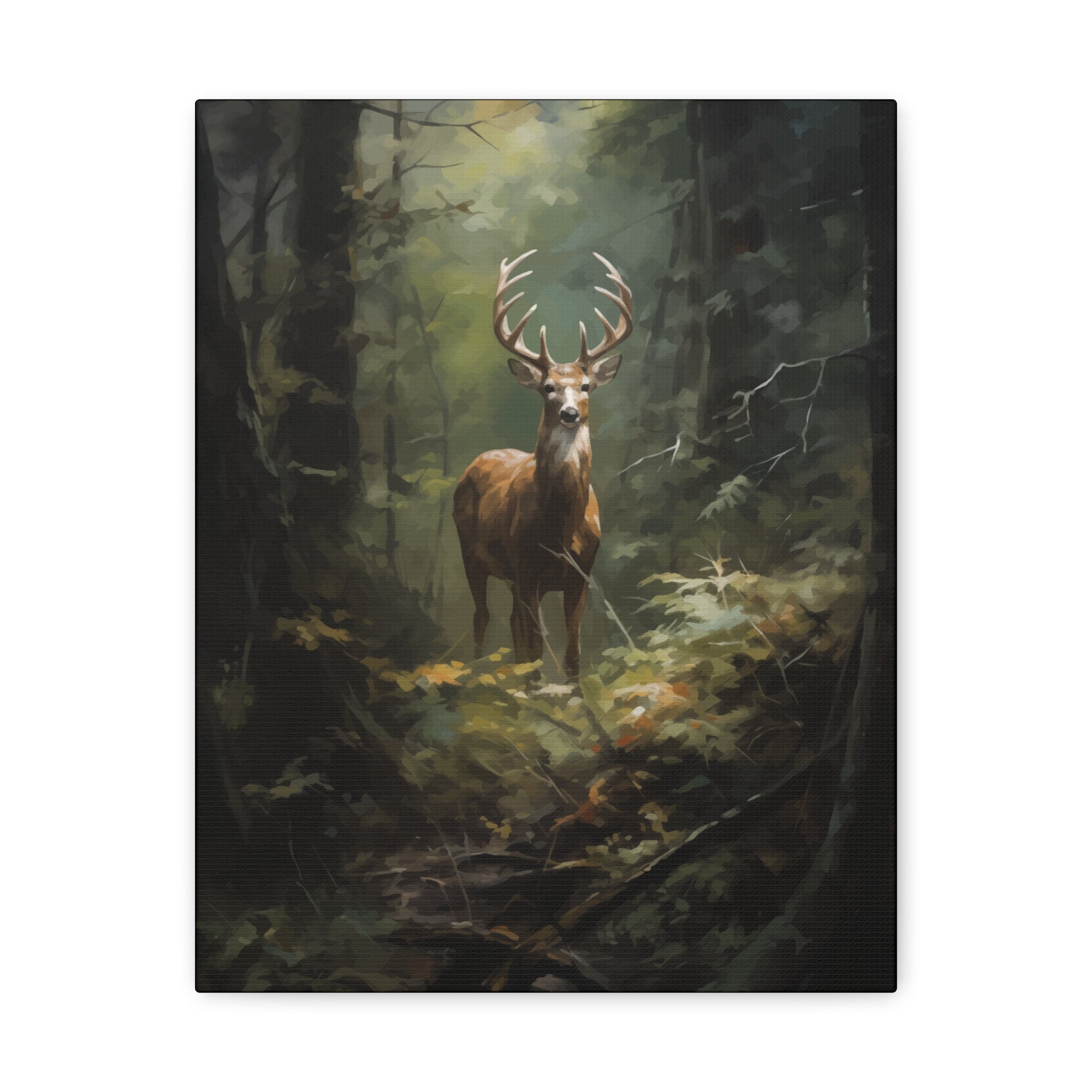 Whitetail Buck Wildlife Wall Art Canvas Print Goblincore Decor Deer ...