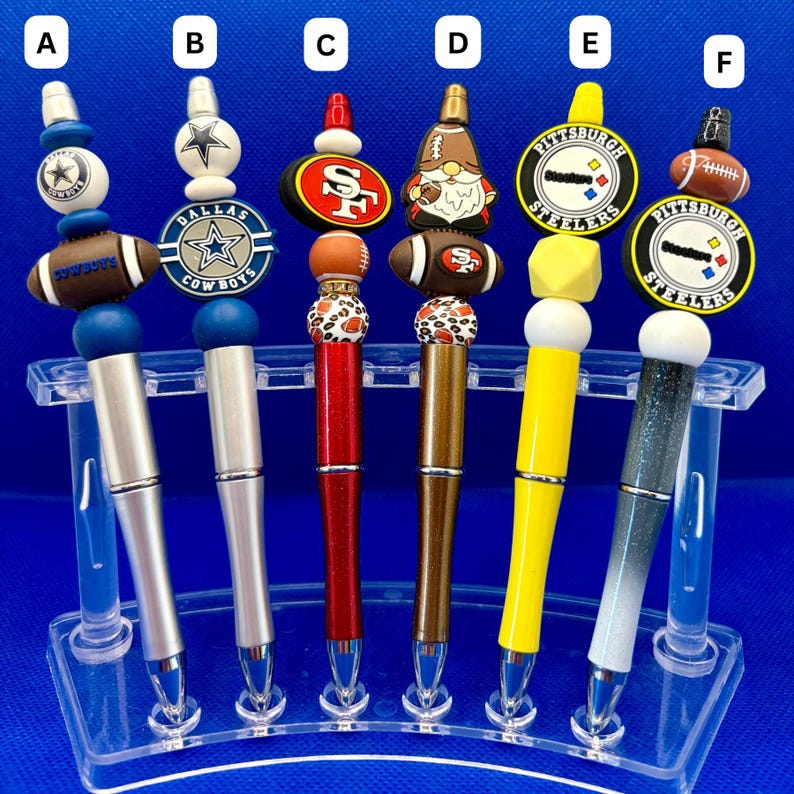 American Football Team Silicone Bead Twist Pens - Etsy