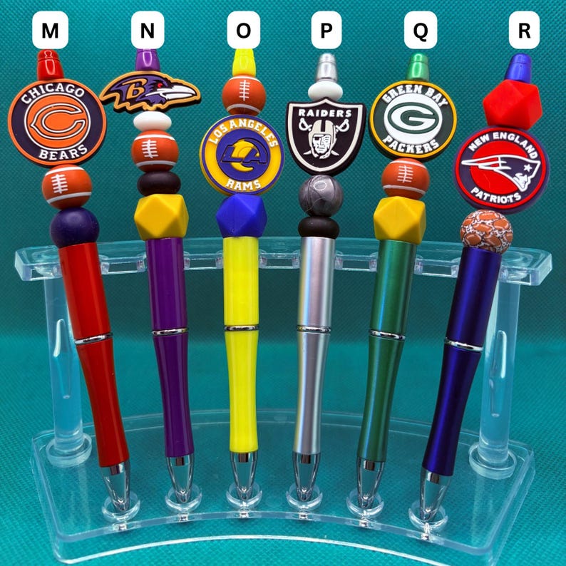 American Football Team Silicone Bead Twist Pens - Etsy