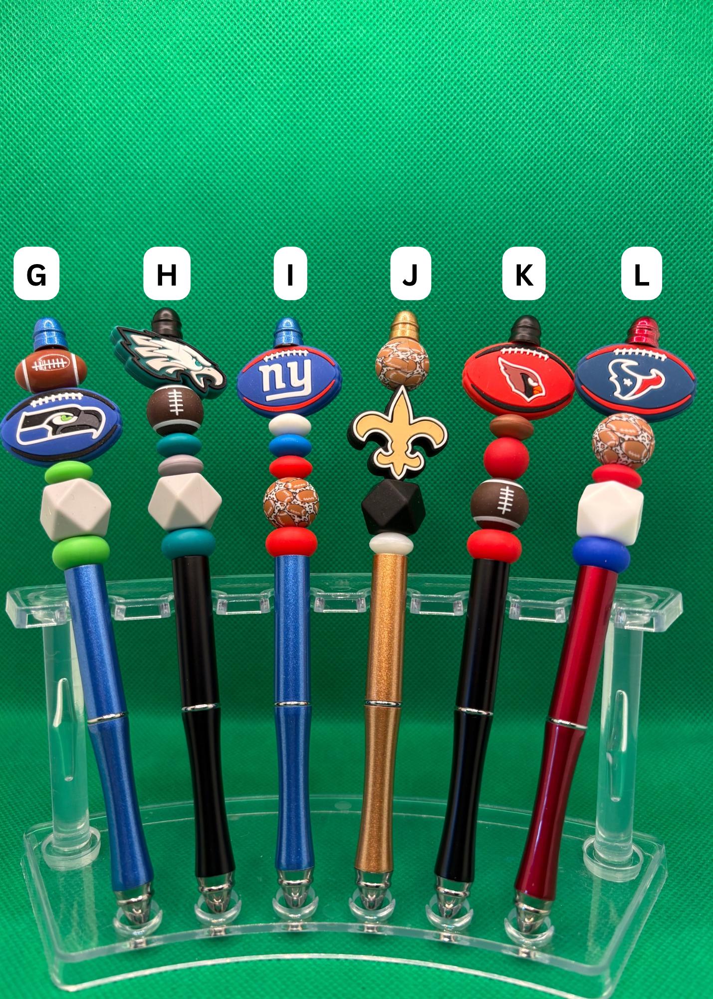 American Football Team Silicone Bead Twist Pens - Etsy
