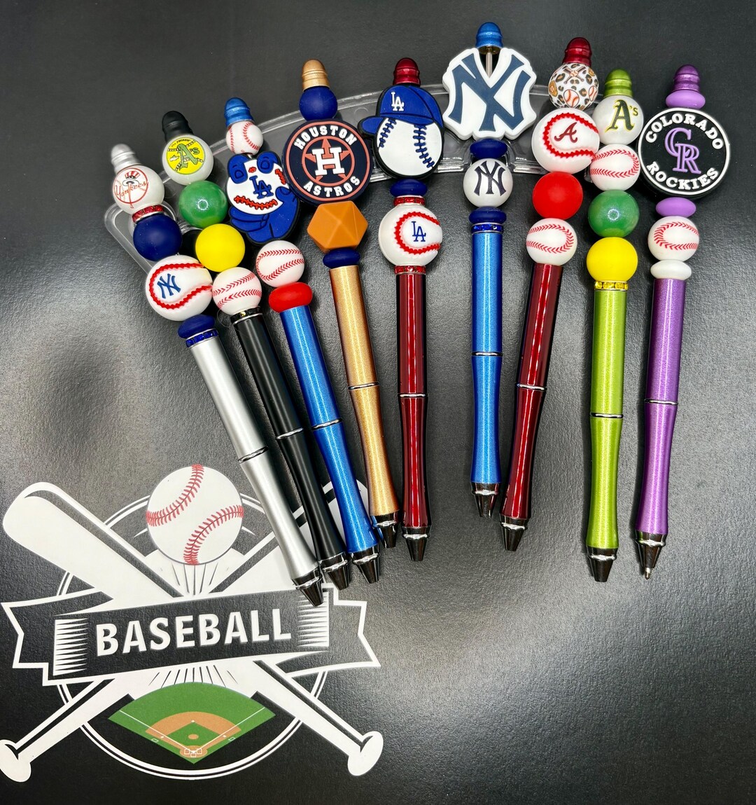 NEW Baseball Themed Silicone Bead Twist Pens - Etsy