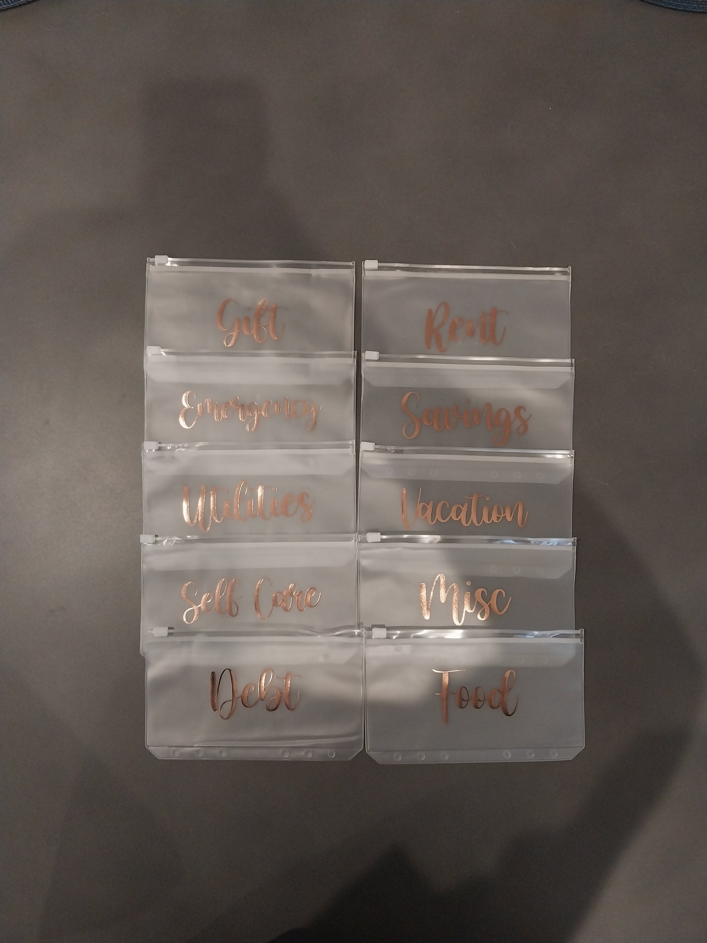 10 X Pre-labelled A6 Zip up Wallets Value Pack Cash Stuffing Savings ...