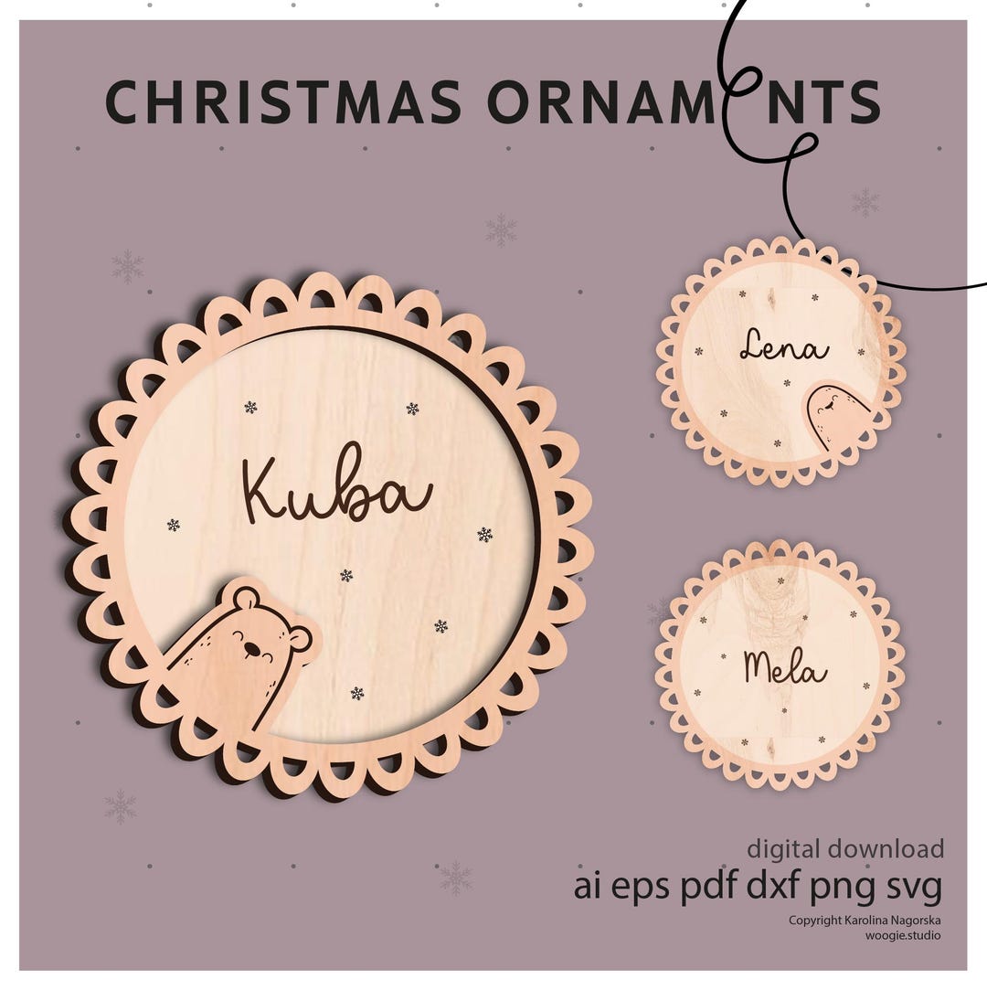 Christmas Tree 3D Frame Ornaments SVG, Laser Cut Fiels - Etsy