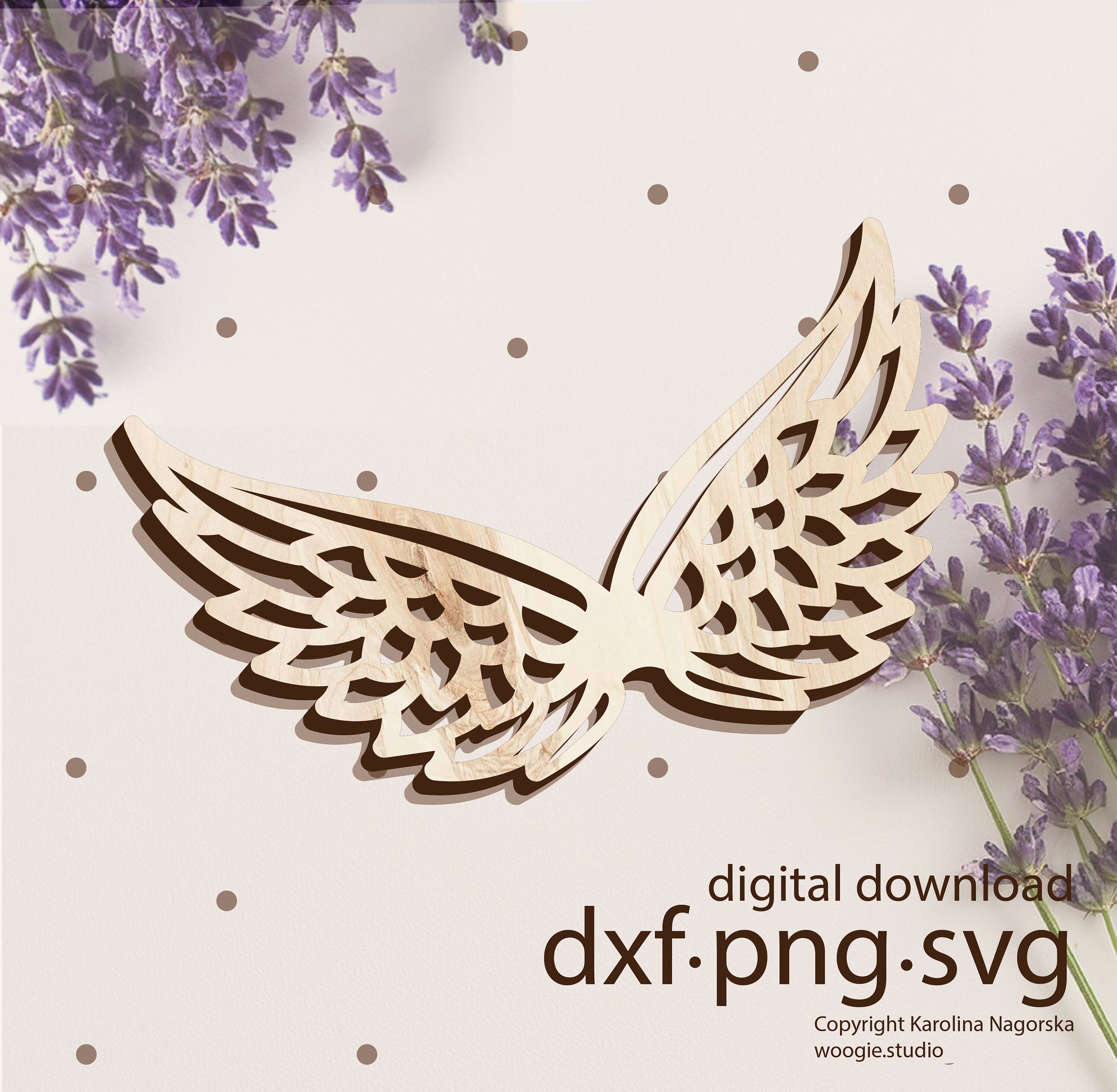 Angel Wings Vector Design: SVG PNG DXF Files (digital Download) - Etsy