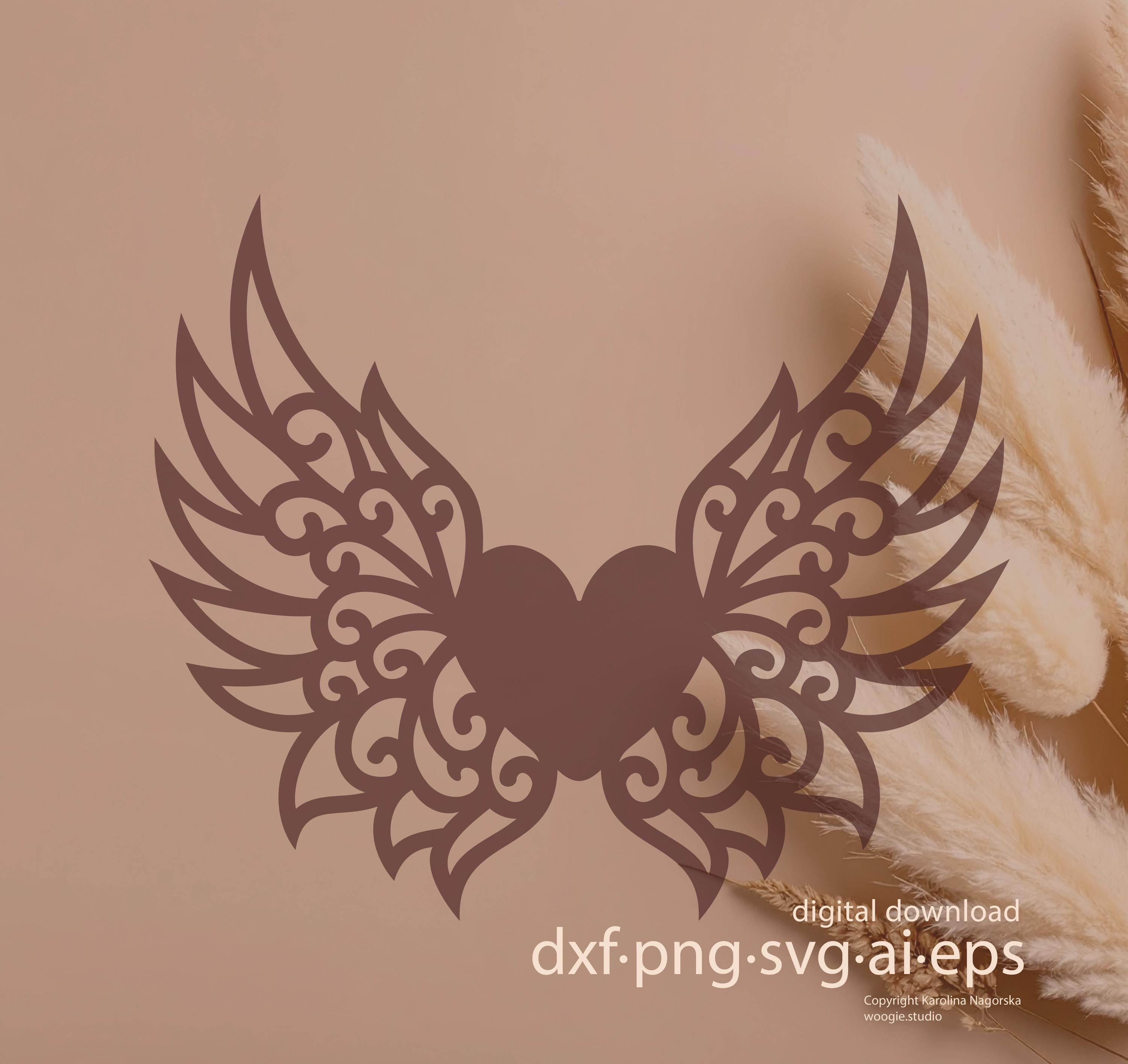 Laser Cut Angel Wings SVG: Macrame Angel Files (digital Download) - Etsy