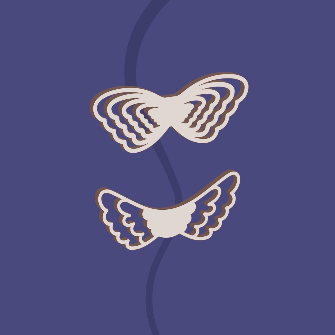 Alas de macramé archivo SVG archivo PNG archivo DXF - Etsy España