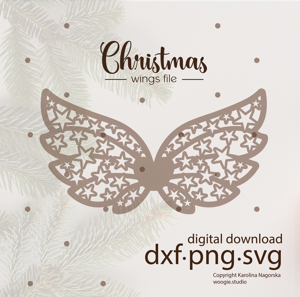 Christmas Angel Macrame Wings Svg Files for Cutting Machine, Laser ...