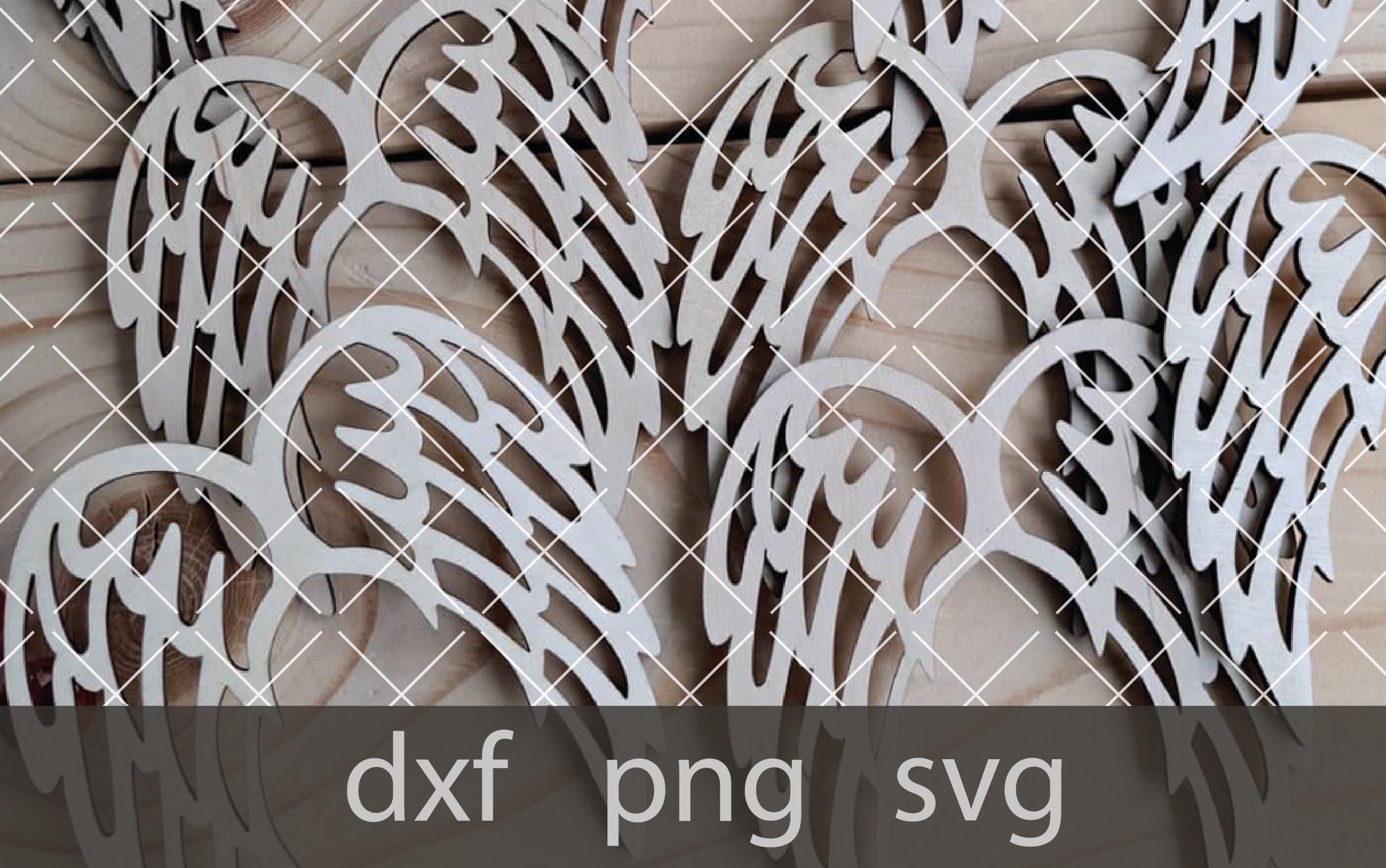 Laser Cut Angel Wings File: SVG, DXF, PNG (digital Download) - Etsy