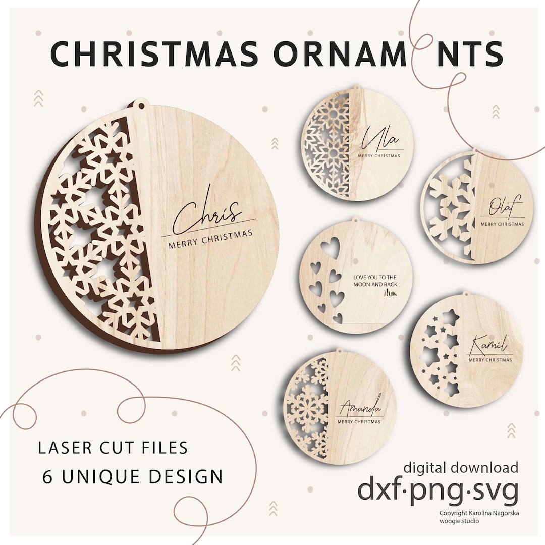 Christmas Digital Files. Ornament Design Bundle Perfect for Corporate ...