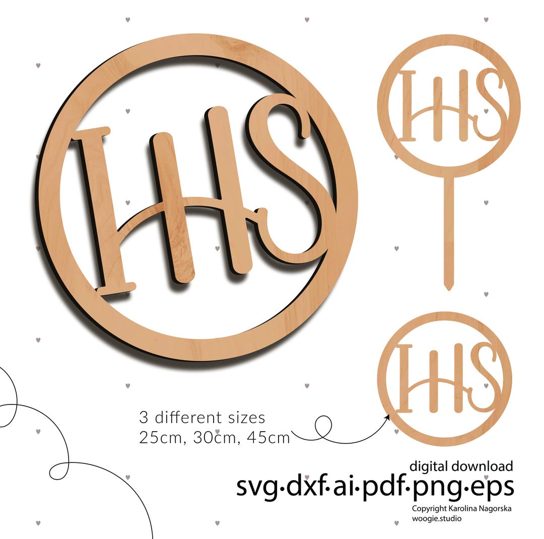 Classic Base Hoop IHS, First Communion Laser Cut Files - Etsy